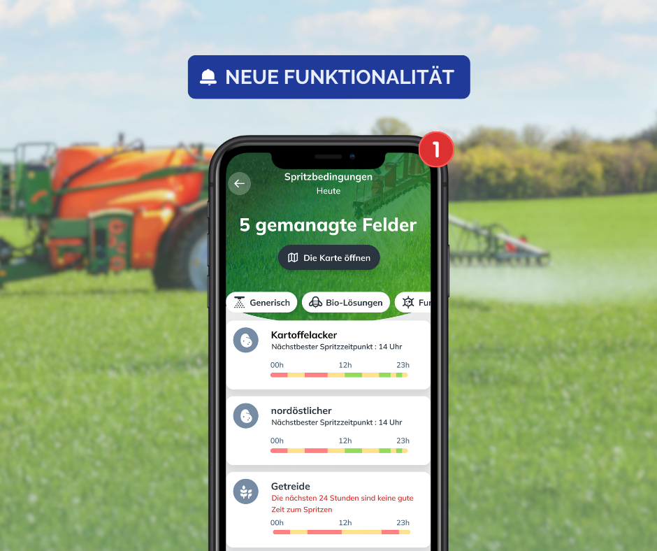 Optimieren Sie Ihre Pflanzenschutzbehandlungen mit den Spritzbedingungen